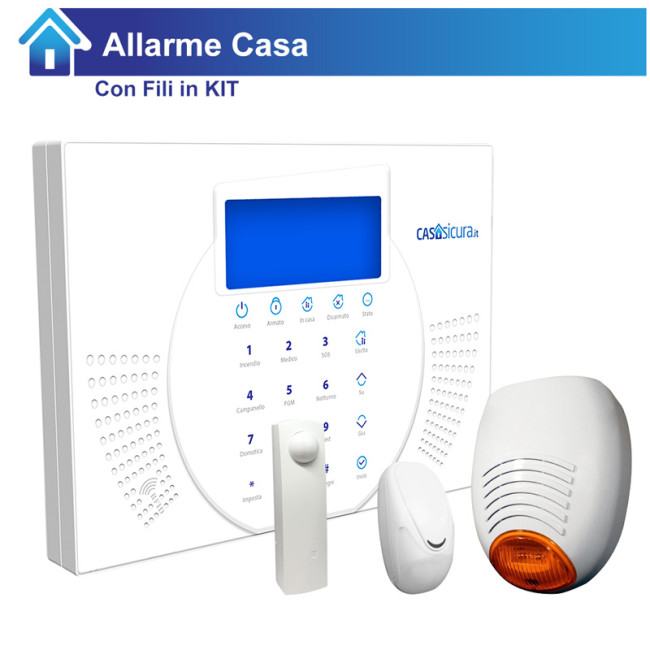 Allarme Casa Con Fili In Kit 
