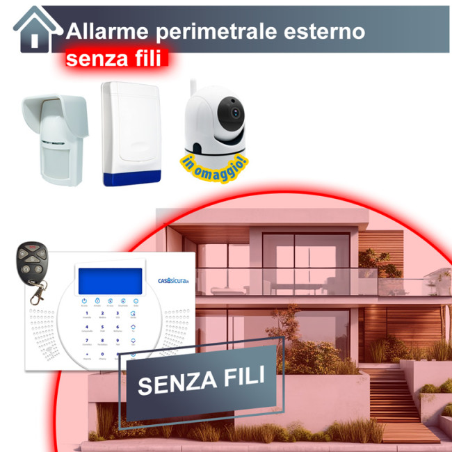 Allarme perimetrale esterno senza fili