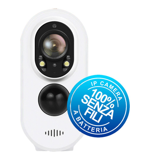 Telecamera IP A BATTERIA 100% ***SENZA FILI*** Full HD, audio, visione ...