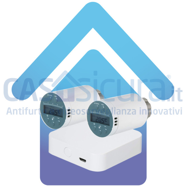 KIT - Valvola termostatica smart, display LCD, UNIVERSALE, gestibile da ...