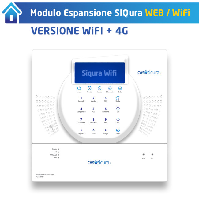 Modulo espansione 4G + WIFI per centrale Siqura Web / WiFi